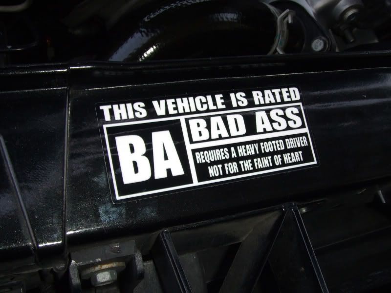 This Vehicle Is Rated Bad Ass Decal